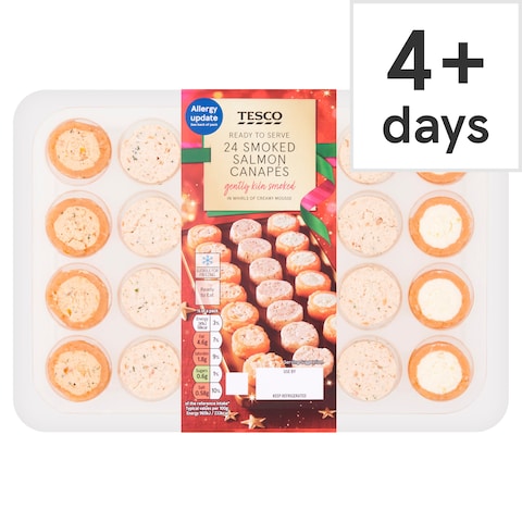 Tesco 24 Smoked Salmon Canapes 200G - Tesco Groceries