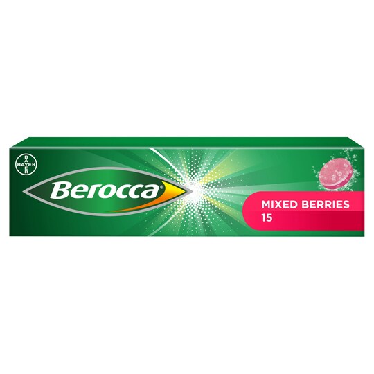 Berocca Berries Effervescent Vitamin Energy Tablets 15S - Tesco Groceries