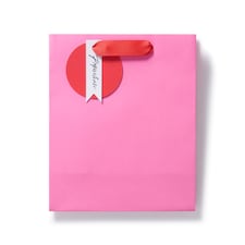 Paperchase Medium Gift Bag - Pink/Red - Tesco Groceries