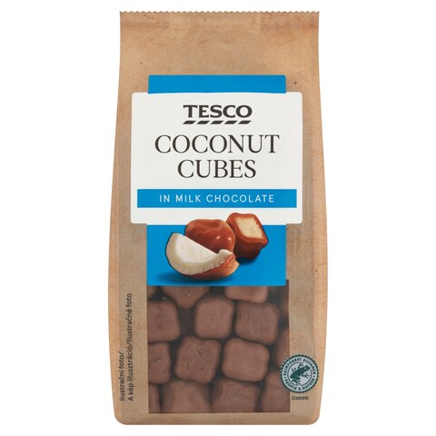 Tesco Coconut Cubes in Milk Chocolate 150 g - Tesco Groceries