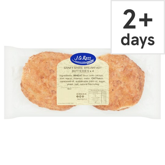 Jg Ross Banffshr Breakfast Butteries X4 - Tesco Groceries