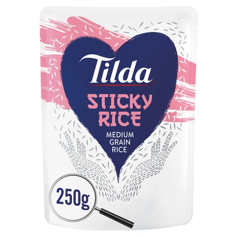 Tilda Microwave Sticky Medium Grain Rice 250G - Tesco Groceries