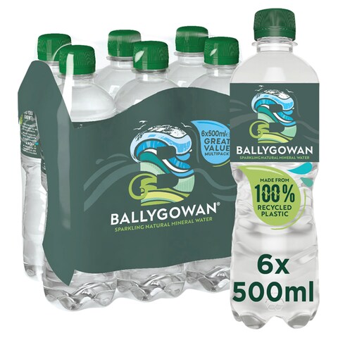 Ballygowan Sparkling 6X500ml - Tesco Groceries