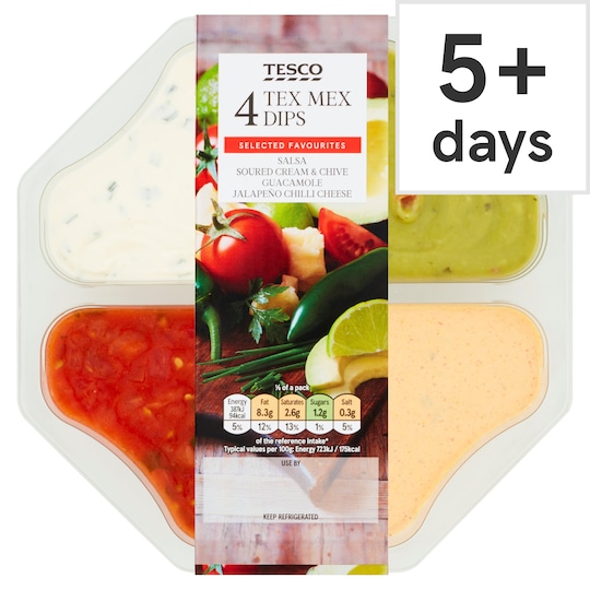 Tesco Tex Mex Multipack Dips 428G - Tesco Groceries
