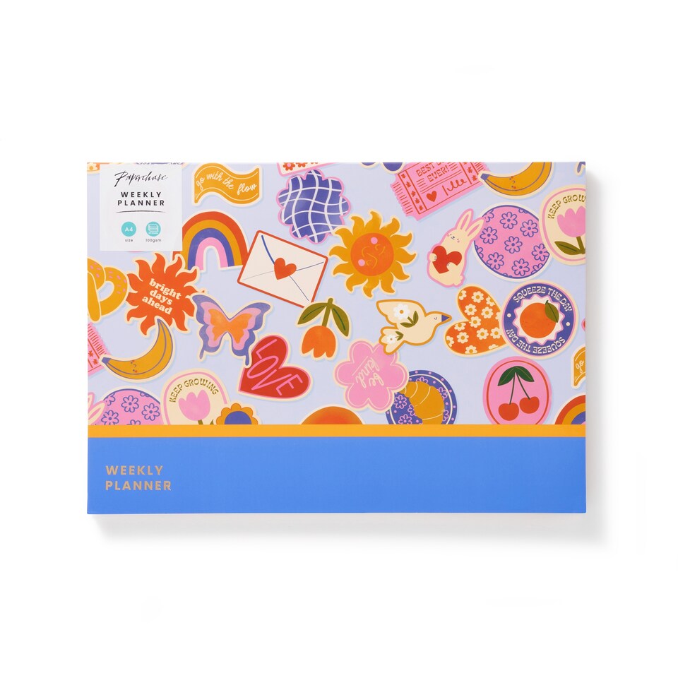 Paperchase Badge Collector A4 Weekly Planner - Tesco Groceries