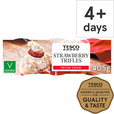 Tesco Strawberry Trifles 405G (3X135g) - Tesco Groceries