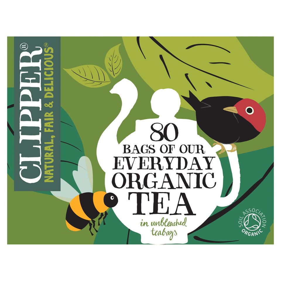 Clipper Organic Everyday Tea Bags 80Pack 232G - Tesco Groceries