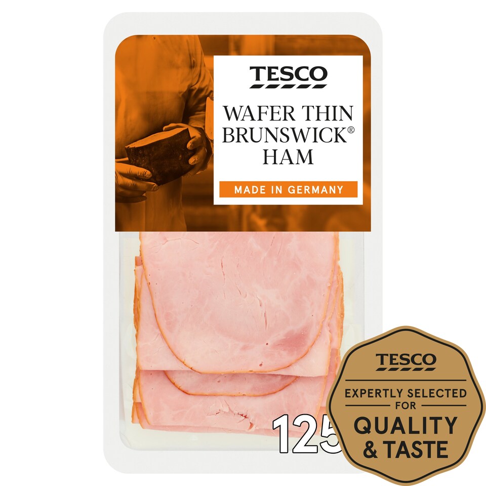 Tesco Wafer Thin Brunswick Ham 125G - Tesco Groceries