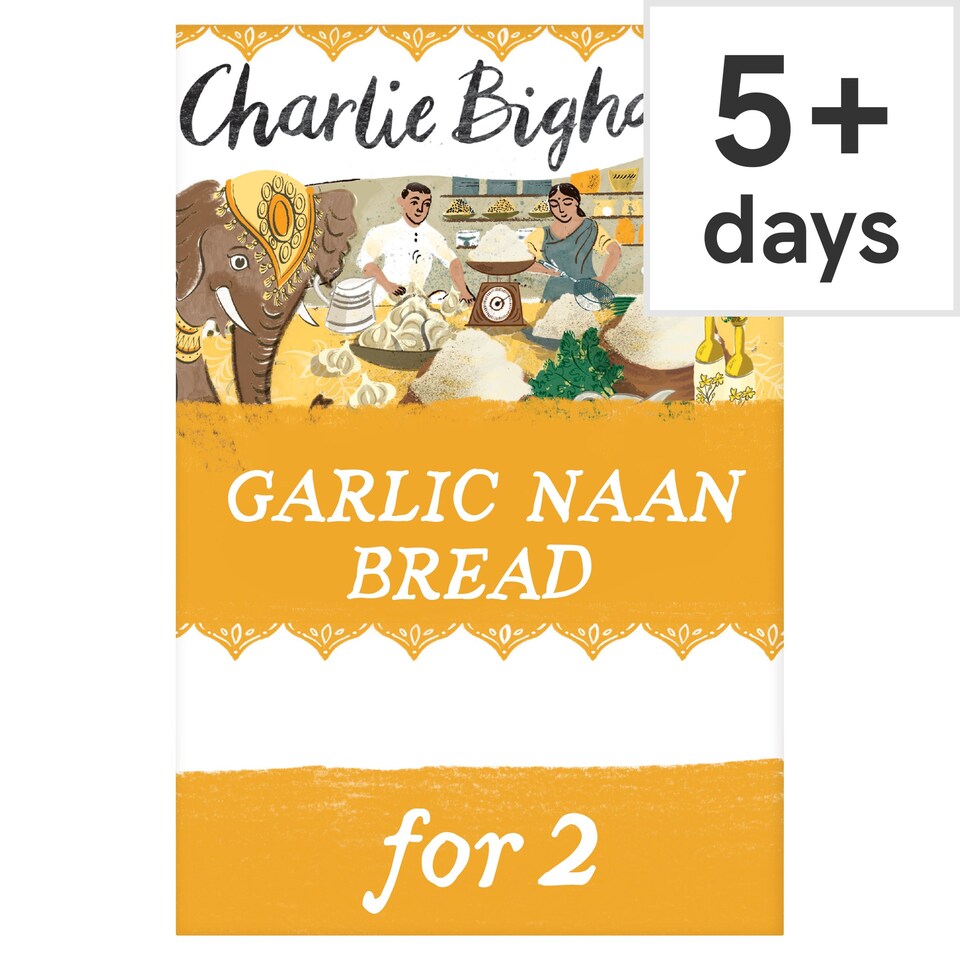 Charlie Bigham's Garlic Naan Bread 240G - Tesco Groceries