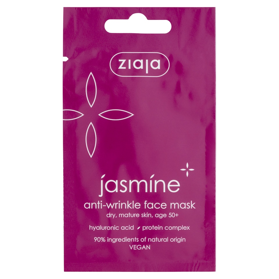 Ziaja Jasmine Anti-Wrinkle Face Mask with Hyaluronic Acid 7 ml - Tesco ...