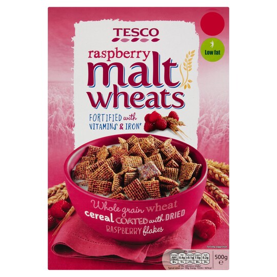 Tesco Malt Wheats Raspberry 500G - Tesco Groceries