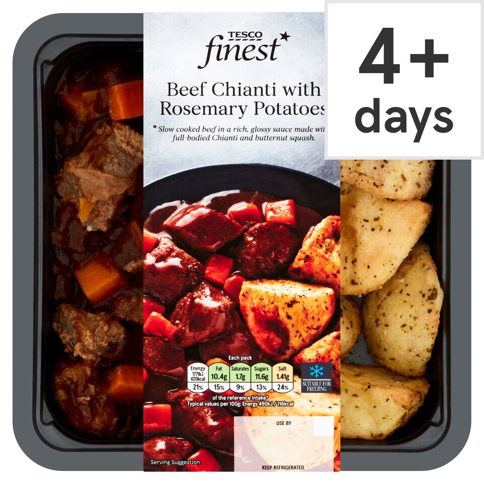 Tesco Finest Beef Chianti & Rosemary Potatoes 400G - Tesco Groceries