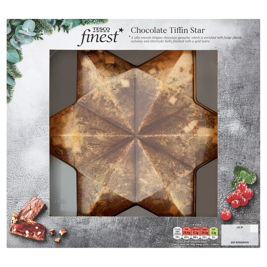 Tesco Finest Chocolate And Caramel Tiffin Star 485G - Tesco Groceries