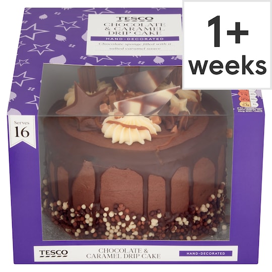 Tesco Chocolate & Salted Caramel Drip Cake - Tesco Groceries