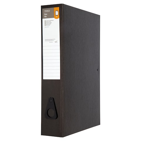 Tesco Foolscap Box File Black - Tesco Groceries