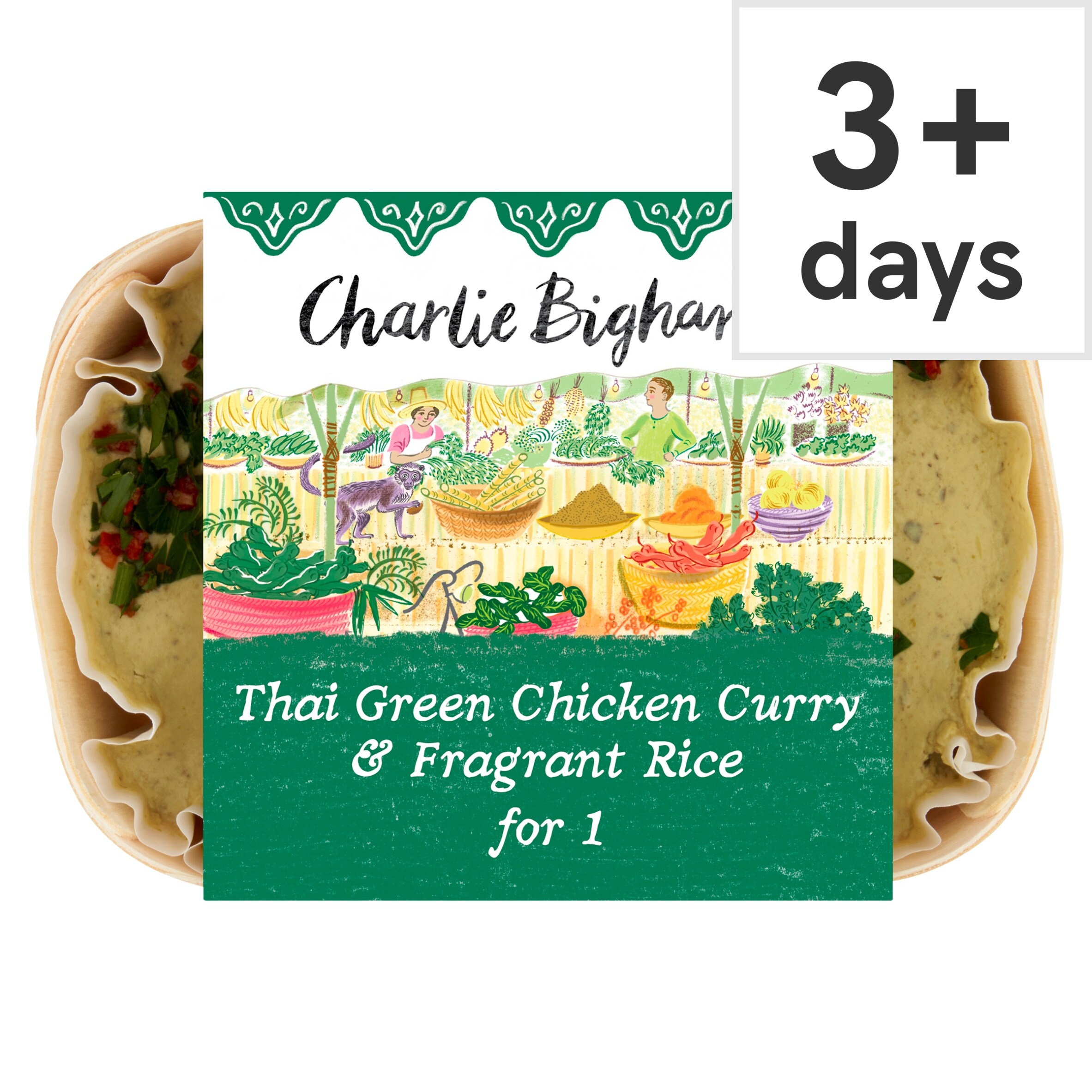 Charlie Bigham's Thai Green Chicken Curry & Fragrant Rice 403g - Tesco ...