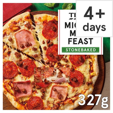 Tesco Stonebaked Mighty Meat Feast Pizza 327g - Tesco Groceries
