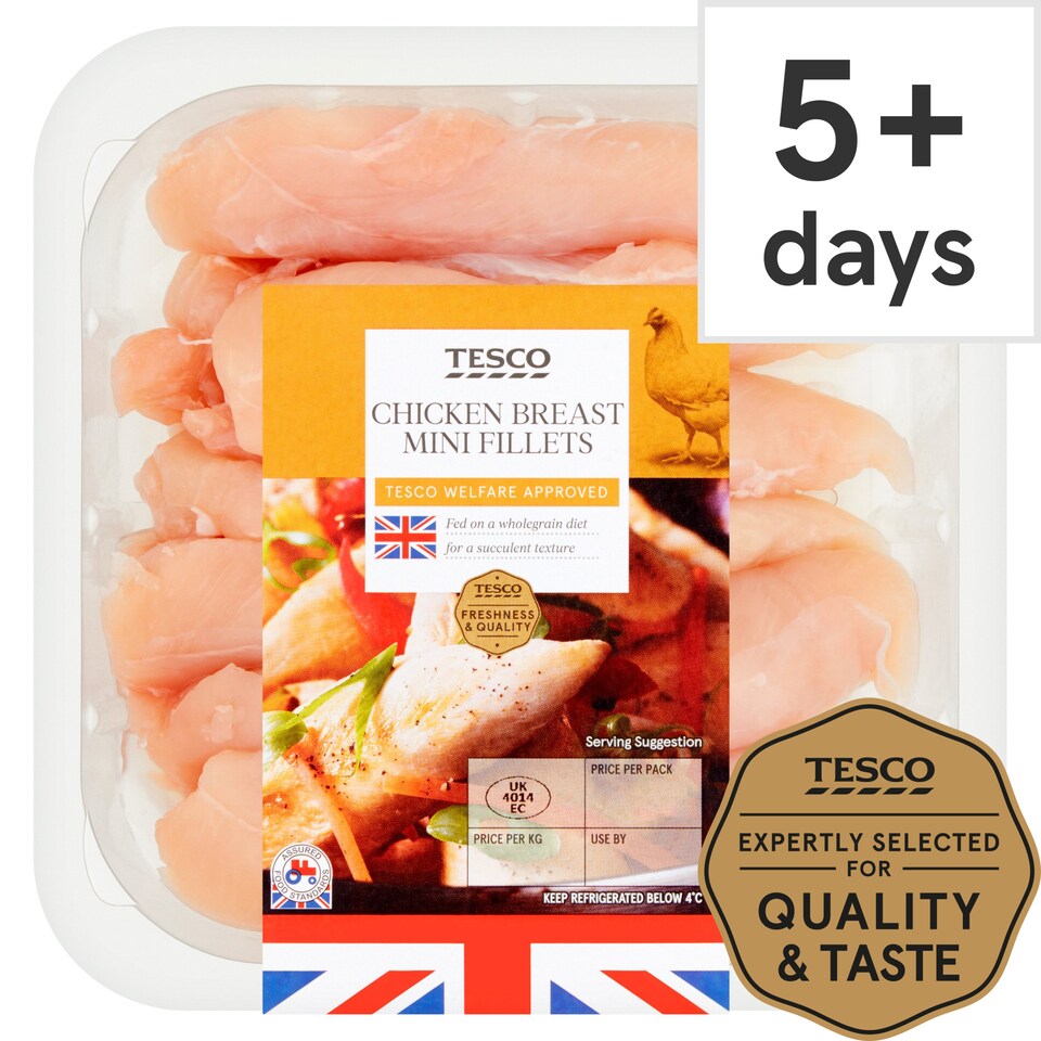 Tesco British Chicken Breast Mini Fillets 400G - Tesco Groceries