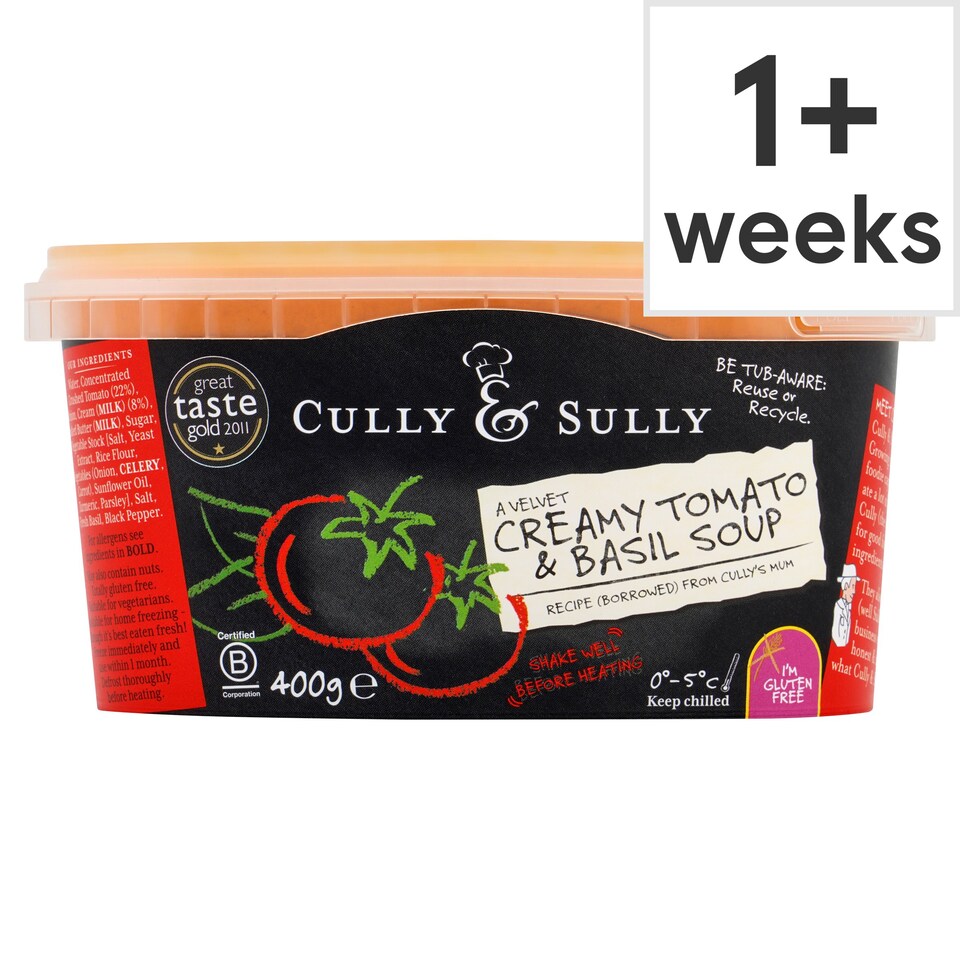 Cully And Sully Tomato & Basil Soup 400 G - Tesco Groceries