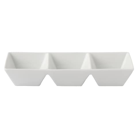 F&F Home Pearce 3 Section Serve Dish White - Tesco Groceries