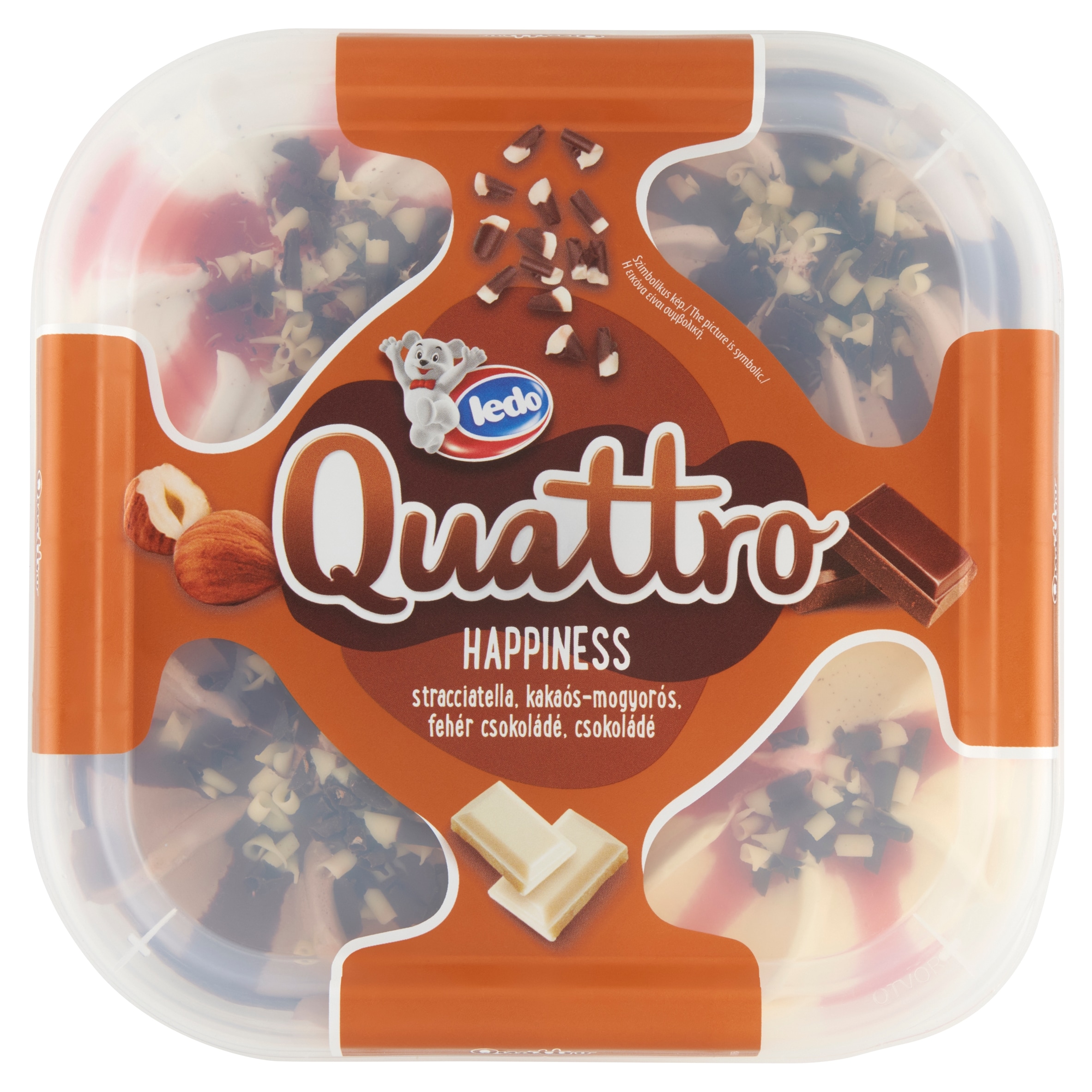 Ledo Quattro Happiness Chocolate-Cocoa-Hazelnut-White Chocolate-Vanilla ...