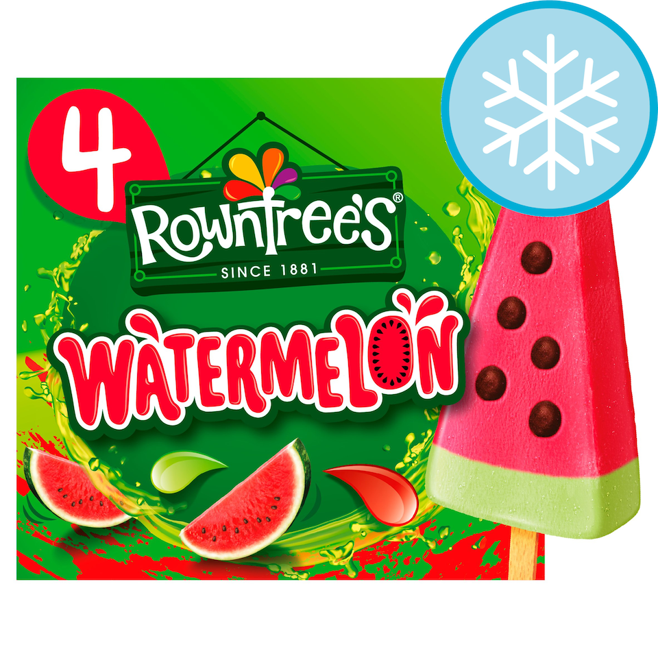 Rowntrees Watermelon Lolly 4X73ml - Tesco Groceries