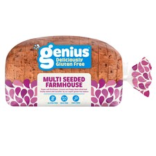 Genius Gluten Free Multi Seeded Farmhouse Loaf Bread 430g - Tesco Groceries