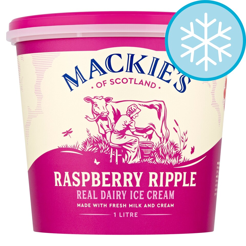 Mackie's Raspberry Ripple Ice Cream 1 Litre - Tesco Groceries