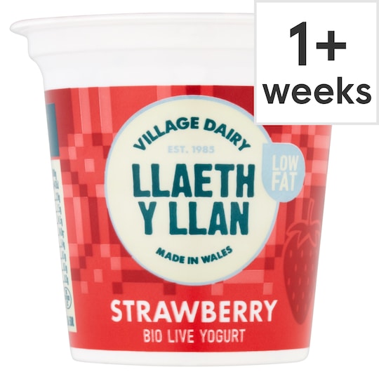Llaeth Y Llan Low Fat Strawberry Yogurt 125G - Tesco Groceries