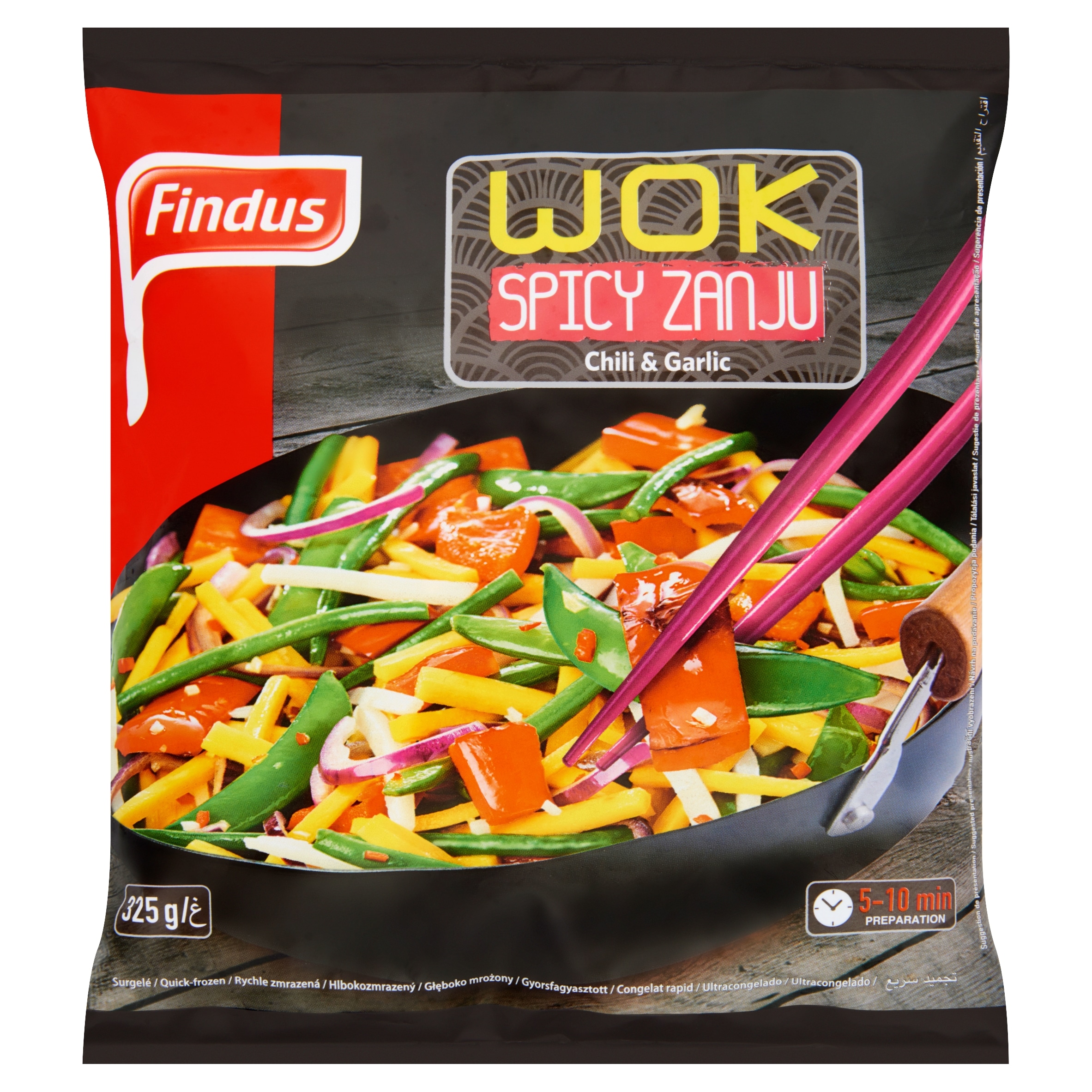Findus Wok Spicy Zanju Quick-Frozen Mix of Wok Vegetables with Spicy ...