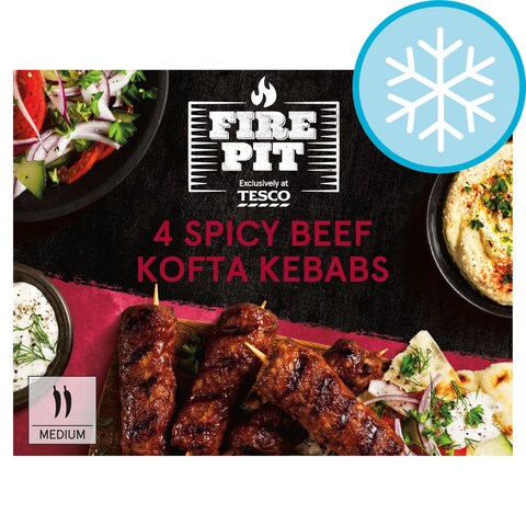 Tesco Fire Pit 4 Spicy Beef Kofta Kebabs 240G - Tesco Groceries