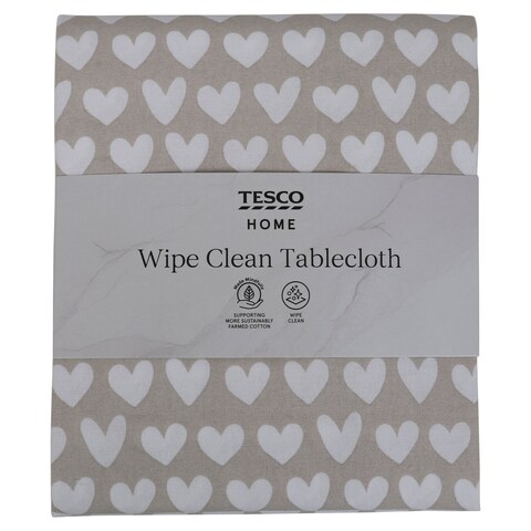 Tesco Hearts Wipe Clean Tablecloth - Tesco Groceries