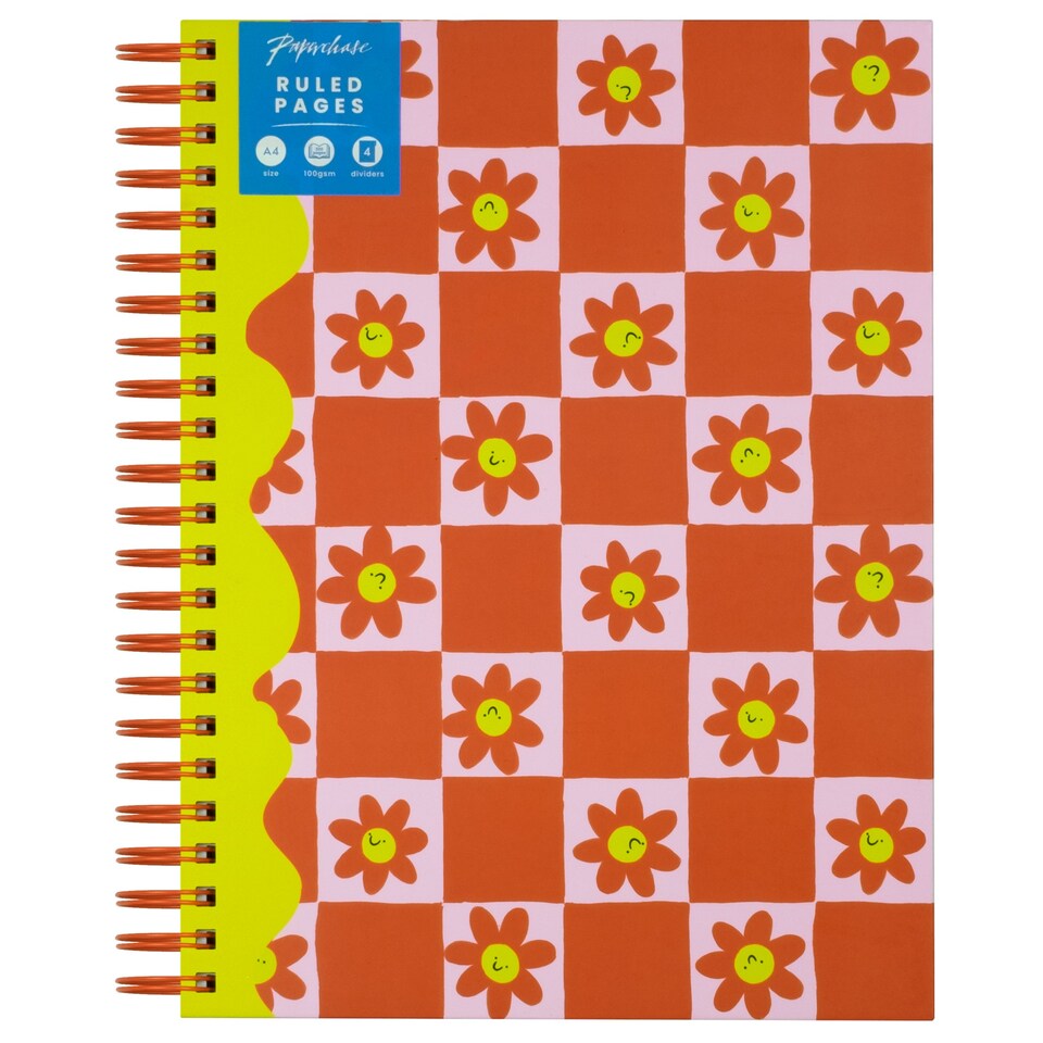 Paperchase Retro Doodle A4 Subject Notebook - Tesco Groceries