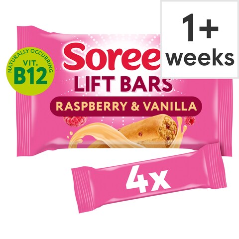 Soreen Lift Bars Raspberry & Vanilla 4 Pack 168G - Tesco Groceries