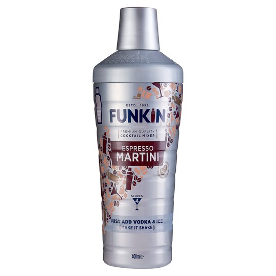 Funkin Espresso Martini Cocktail Mixer 400Ml Tesco Groceries funkin-espresso-martini-cocktail-mixer-400ml-tesco-groceries
