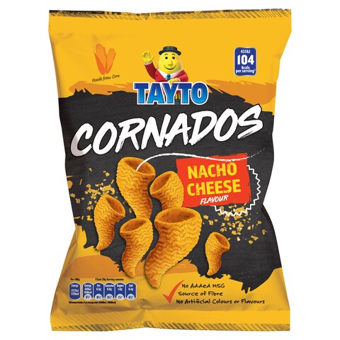 TAYTO CORNADOS NACHO CHEESE FLAVOUR 110g - Tesco Groceries