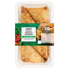 Tesco Feta & Spinach Pastries 130g - Tesco Groceries