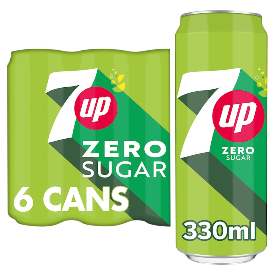 7up Zero Sugar Lemon & Lime 6 x 330ml - Tesco Groceries