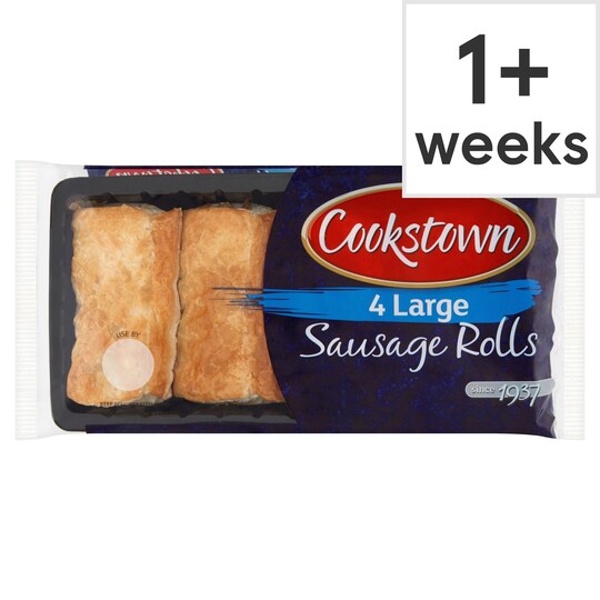 Cookstown Large Sausage Rolls 4 Pack 240G - Tesco Groceries