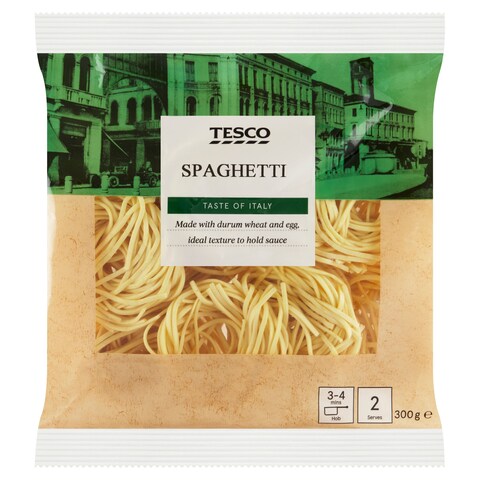 Tesco Spaghetti friss 5 tojásos durumtészta 300 g - Tesco Groceries