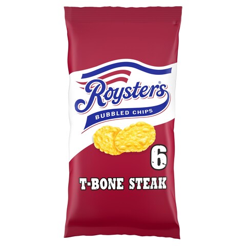 Roysters T-Bone Steak Crisps 6X21g - Tesco Groceries