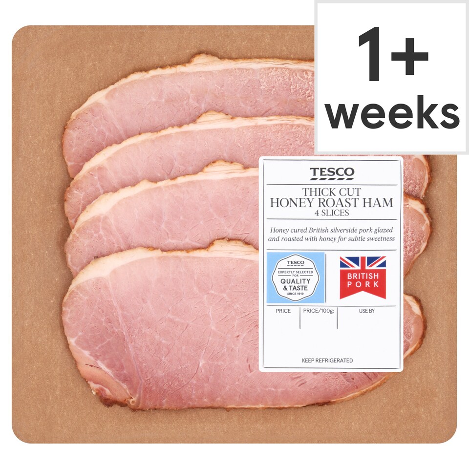 Tesco Thick Cut Honey Roast Ham 120g - Tesco Groceries