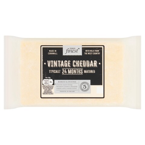 Tesco Finest Vintage Cheddar Cheese 500g - Tesco Groceries