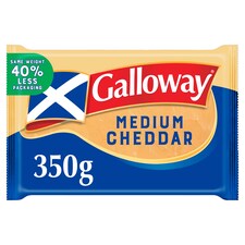 Galloway Medium Scottish Coloured Cheddar Cheese 350g - Tesco Groceries
