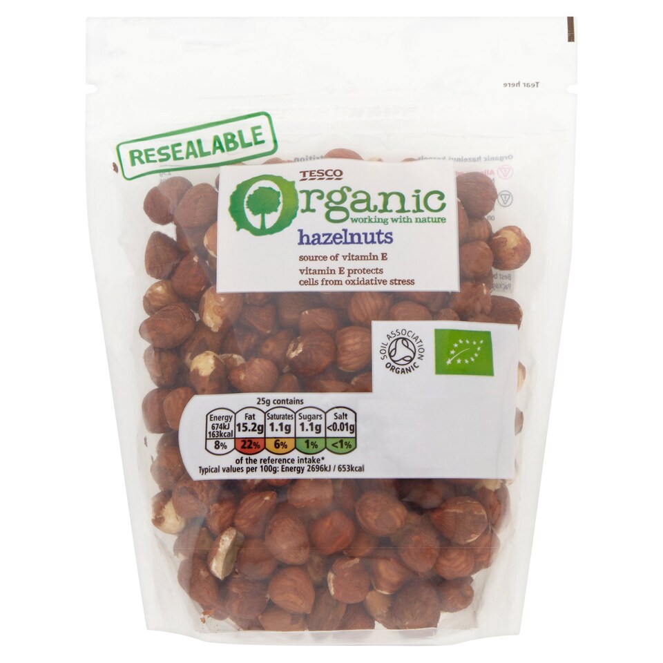 Tesco Organic Hazelnuts 200G - Tesco Groceries