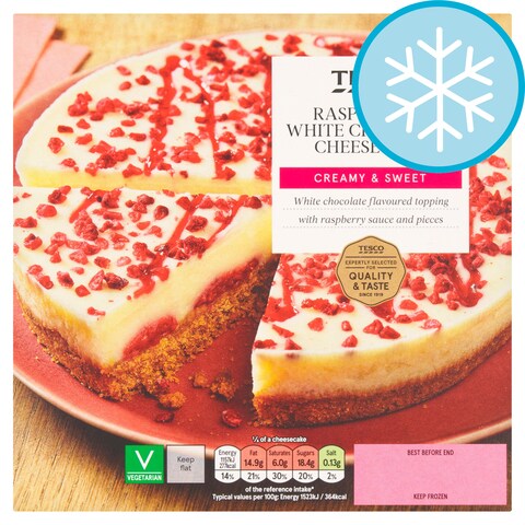 Tesco Raspberry & White Chocolate Cheesecake 455g - Tesco Groceries