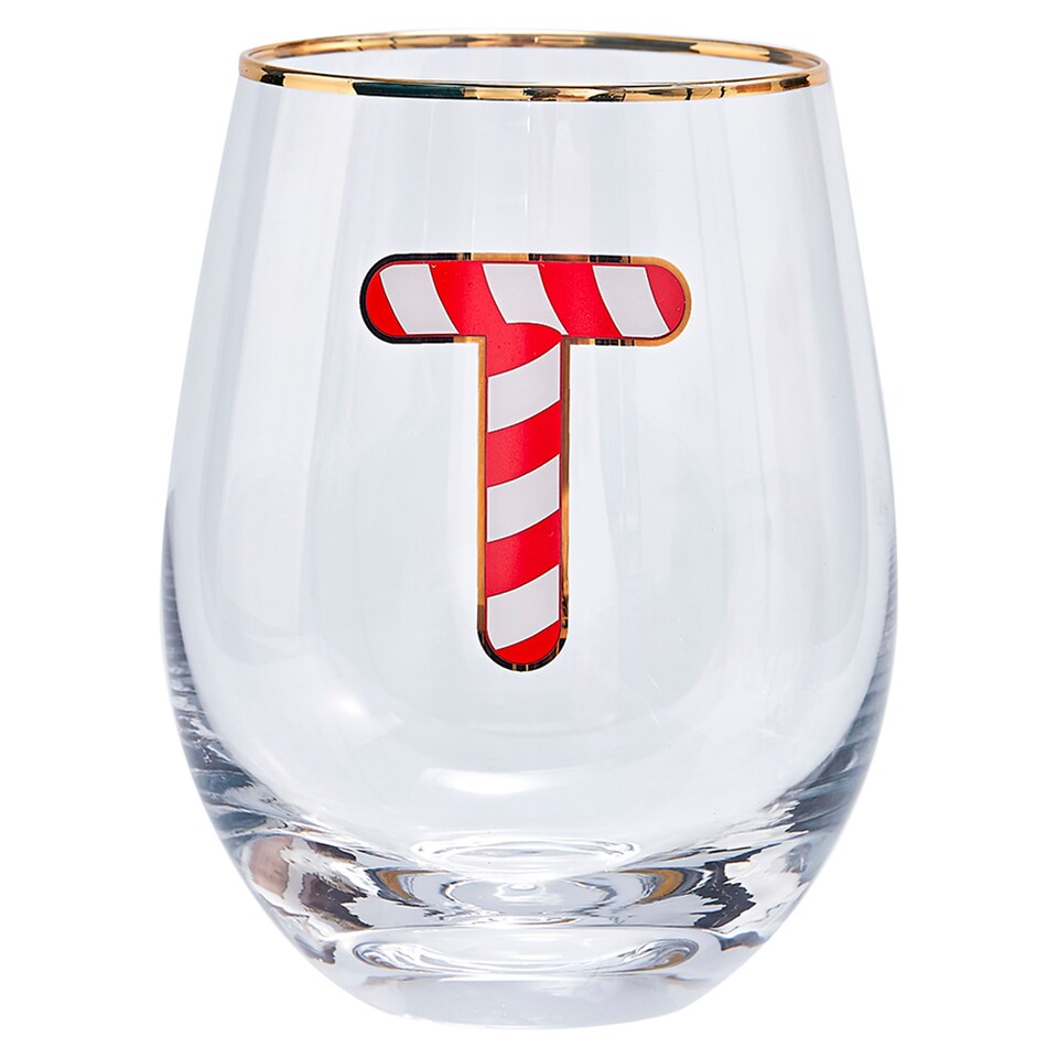 Tesco candy cane Stemless Glass T - Tesco Groceries