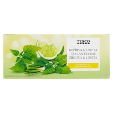 Tesco Nettle and Lime Herbal Tea 20 Tea Bags 40 g - Tesco Groceries