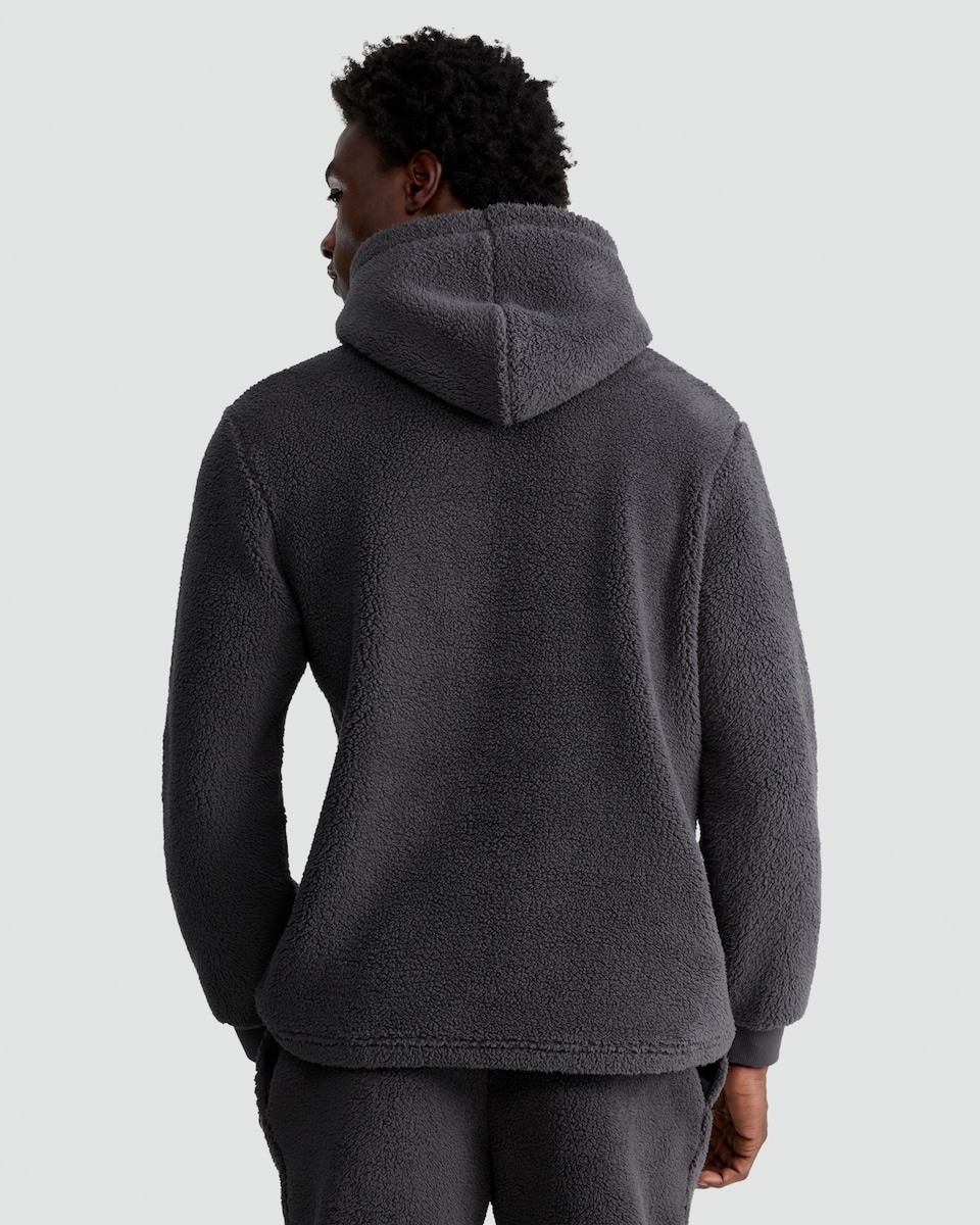 F&F Fleece Kangaroo Pocket Pyjama Hoodie in Grey - Tesco Groceries