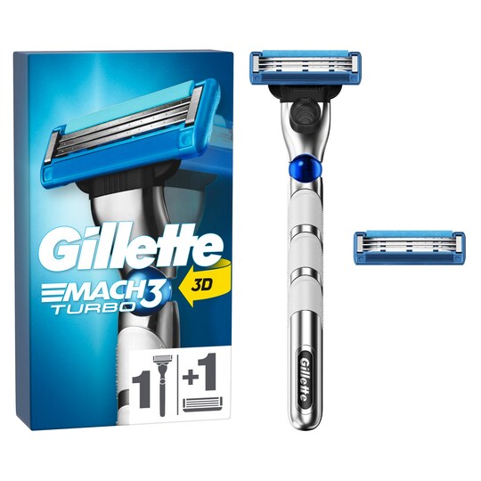 Gillette Mach 3 Turbo 3D Razor For Men - Tesco Groceries